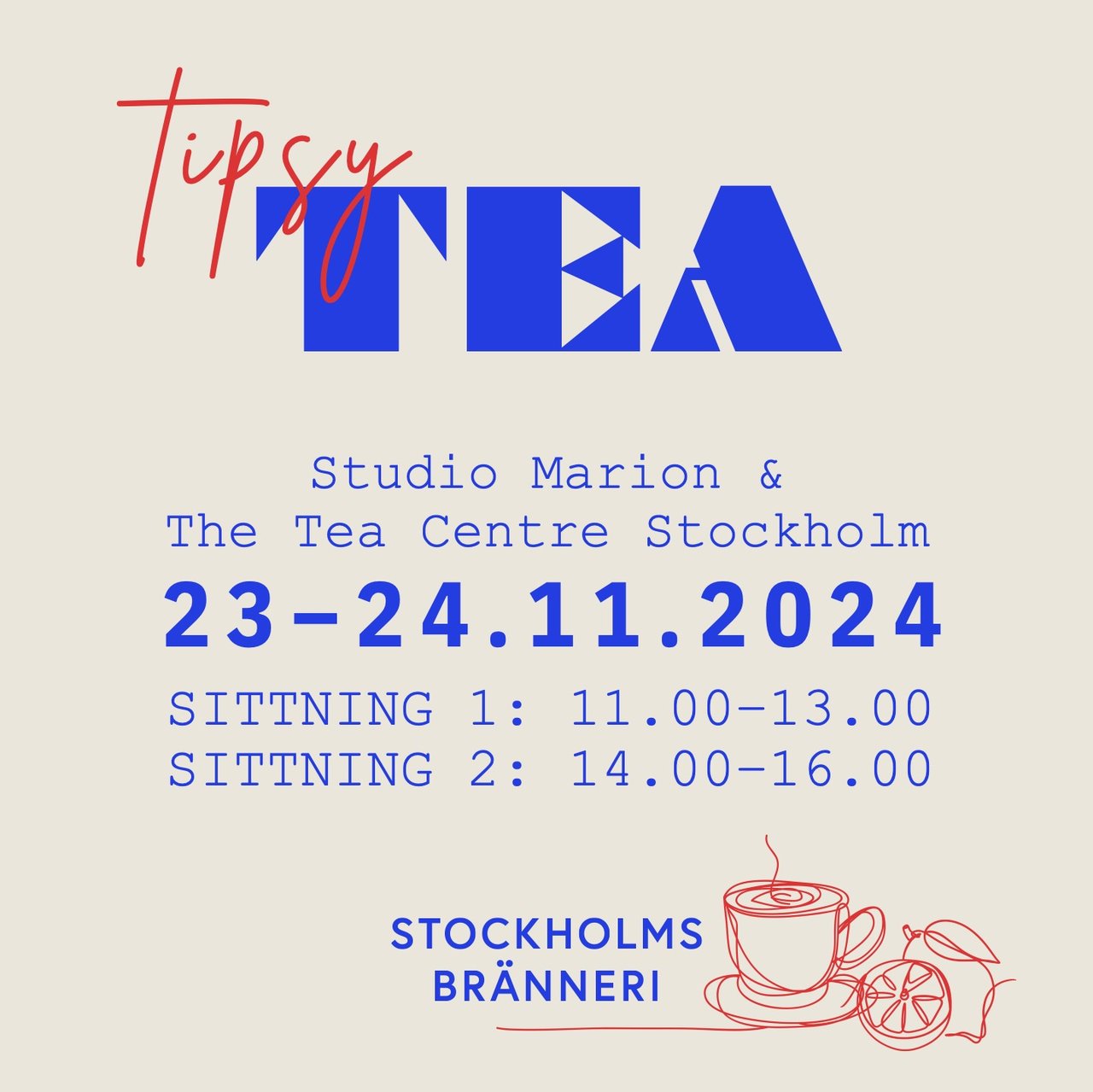 Tipsy Tea with Studio Marion & The Tea Center Stockholm - Visit Stockholm