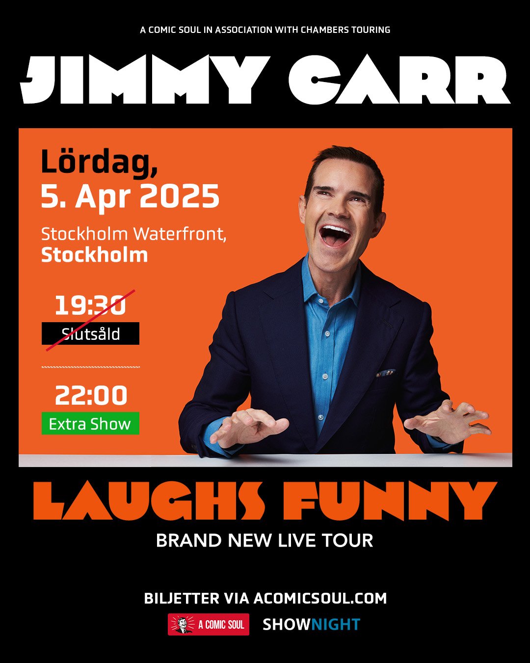 Comedy Show | Jimmy Carr: Laughs Funny - Visit Stockholm