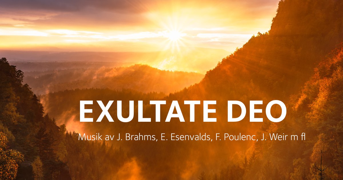 Exultate Deo – Concert with Adolf Fredriks Church's Chamber Choir ...