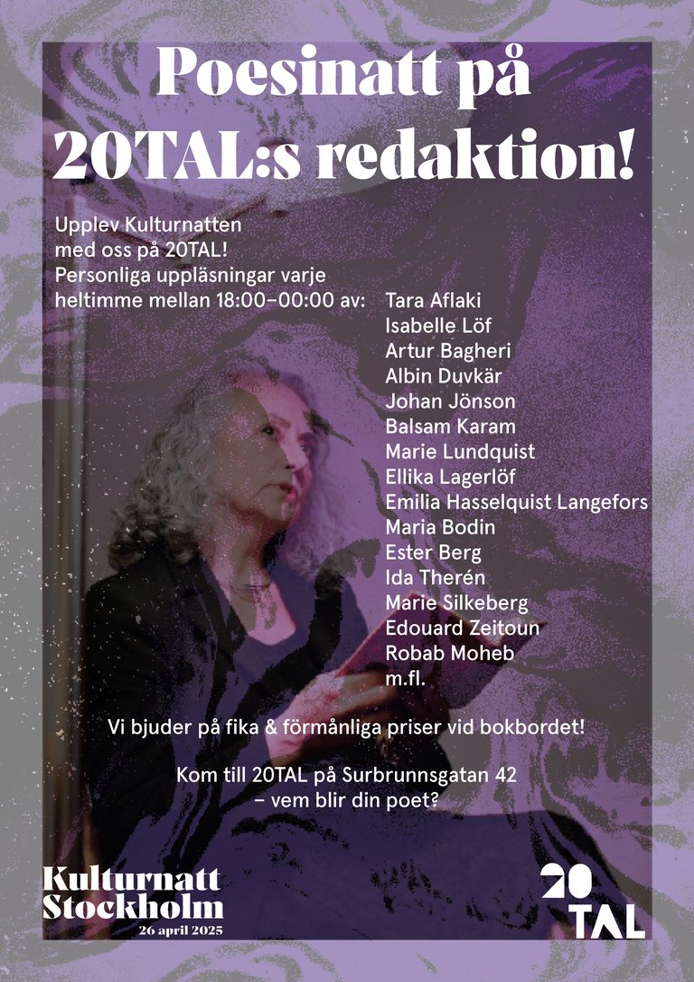 Poetry Night with 20TAL Magazine - Visit Stockholm