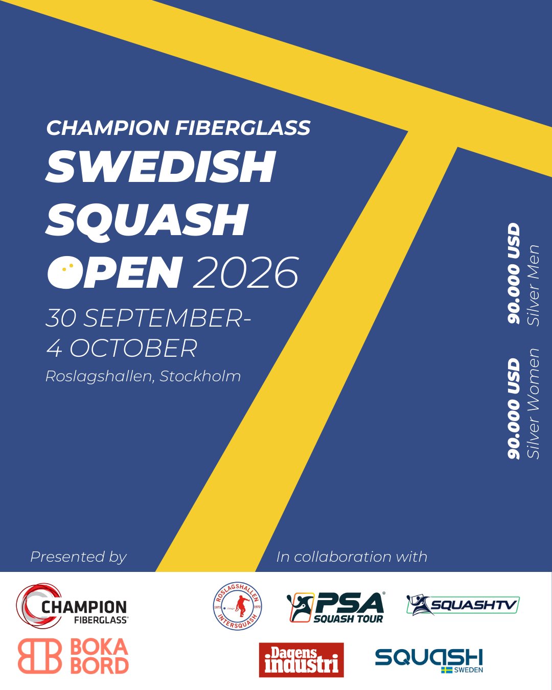 Swedish Open Squash 2026 - Visit Stockholm